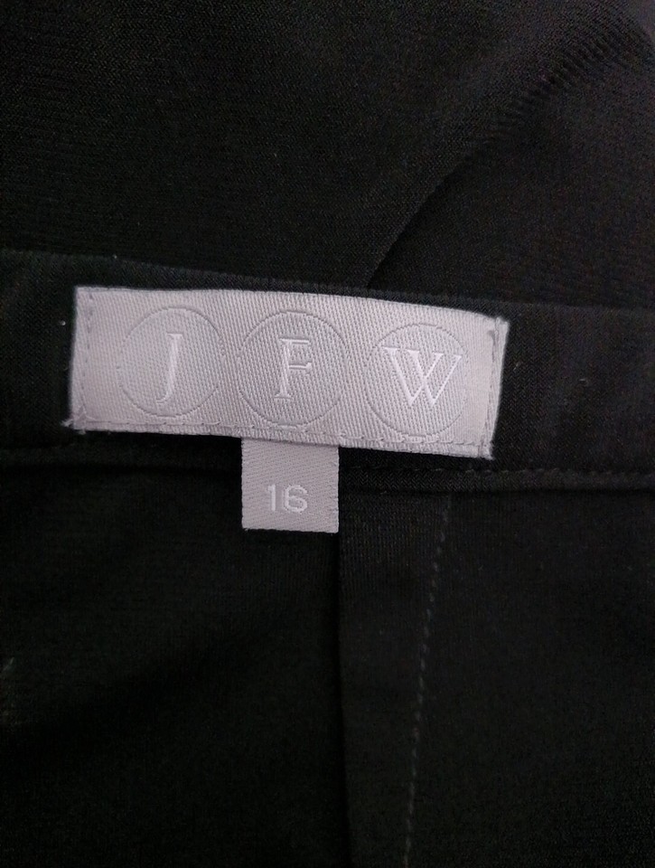 JFW LUXURY Ladies black floaty layer wide leg PLAZO trousers 16 FLOATY ...