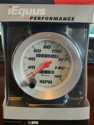 Equus 3 - 3/8 Inch Mechanical Speedometer White / Aluminum Bezel 8076 0 ...