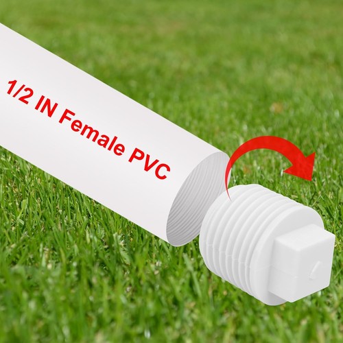 20Pack 1/2" PVC SCH40 Male Threaded Pipe End Cap & Plug - 1/2Inch ...