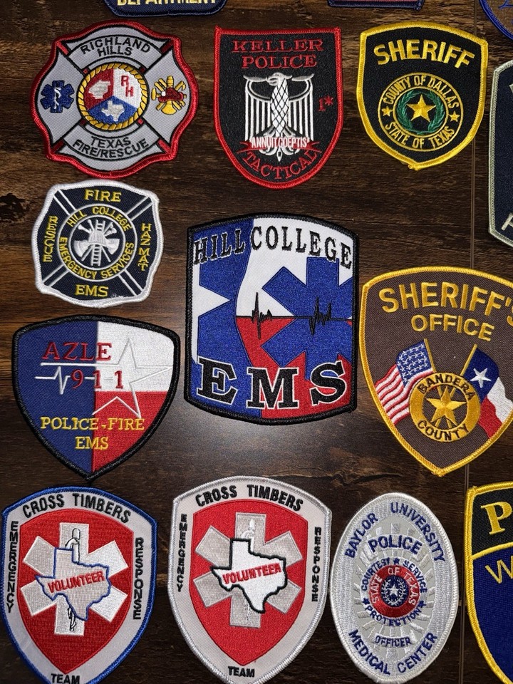 🔥 Lot of 25 Texas Police & EMT Patches – Obsolete – Collectible – Free ...