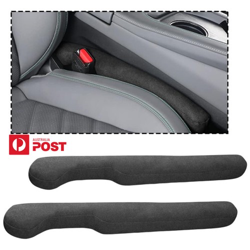 2Pcs Universal Black Suede Car Seat Gap Filler Insert Center Console ...