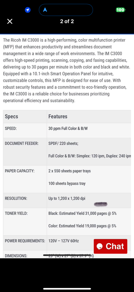 Ricoh IM c3000 color laser printer w/ extra ink | eBay