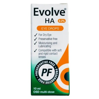 Evolve HA 0.2% Intensive Eye Drops - 10ml Preservative Free EXP End 11/ ...