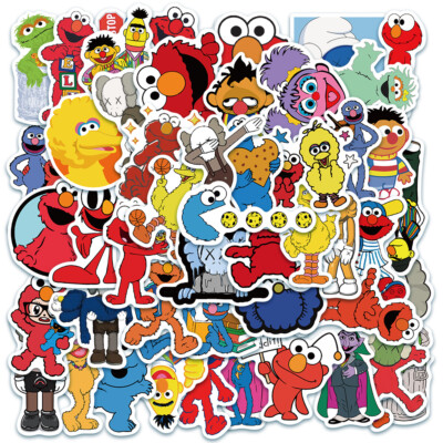 50pcs Sesame Street P2 Cartoon Decal Bomb Stickers Laptop Bottle Phone ...
