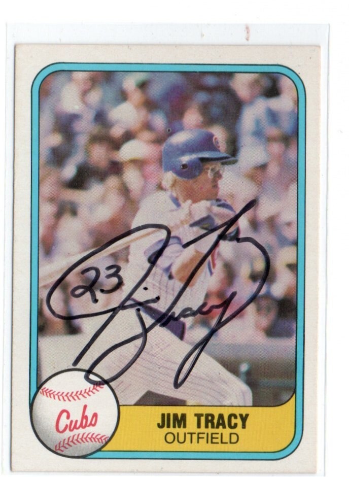 JIM TRACY CHICAGO CUBS 1981 FLEER IP/TTM AUTOGRAPH AUTO | eBay