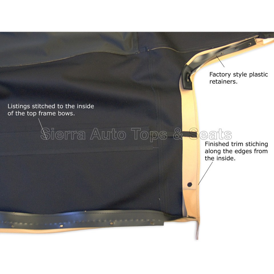 Miata Tan Convertible Top in Cloth, Non-Zip Glass Window | eBay