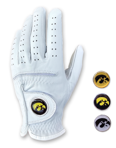 University of Iowa Hawkeyes Cabretta Leather Golf Gloves 3 Magnetic ...
