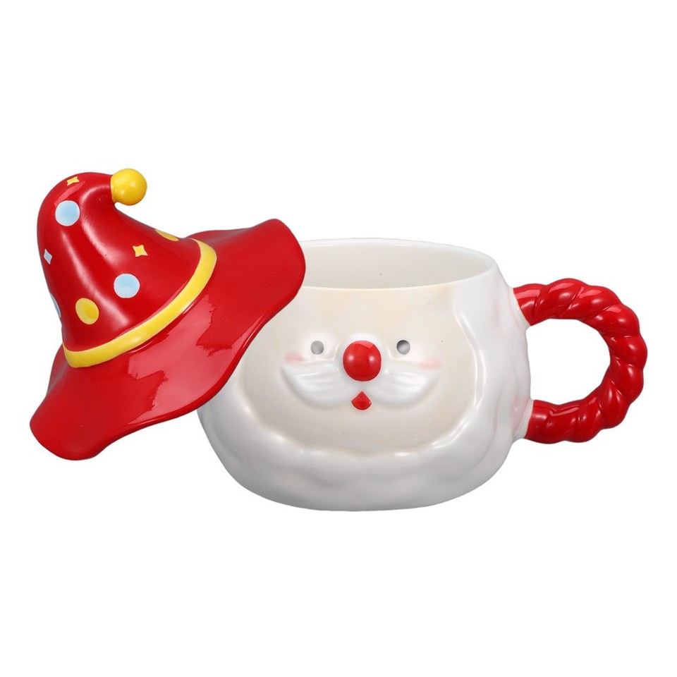 Tazza da caffè natalizia: tazza in ceramica con Babbo Natale e cappello ...