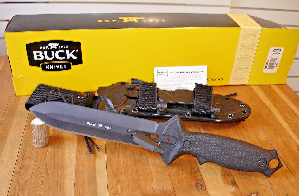 NEW FB BUCK KNIFE 084 BUCKMASTER 2.0 COMBAT DIVER BOS 420HC BLADE G10 ...
