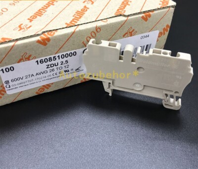100PCS/BOX New FOR Terminal Blocks ZDU 2.5 1608510000 600V 27A | eBay
