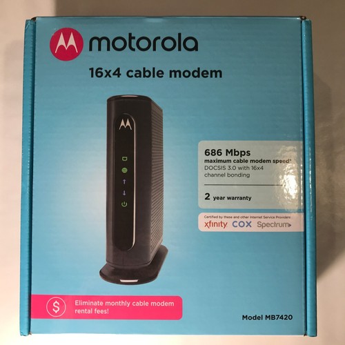 Motorola 16x4 Cable Modem - Model MB7420 - 686 Mbps Speed - DOCSIS 3.0 ...