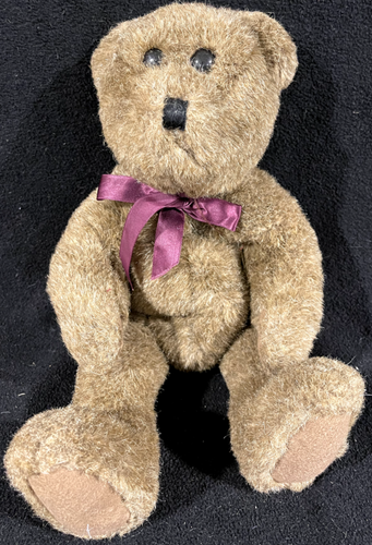 Boyds Bear 14" Plushed Stuffed Animal Rufus Brown Bear Purple Ribbon ...