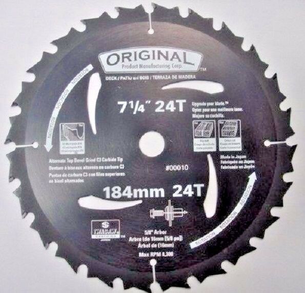 Original 7 1/4 x 24 Carbide Teflon Saw Blades 00010 | eBay