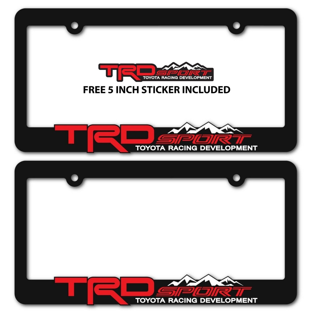 Toyota License Plate Frame 2 Blackout