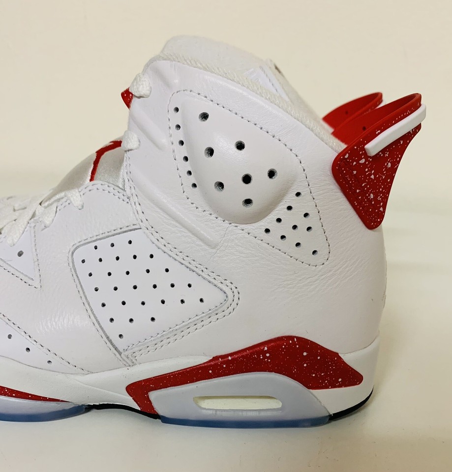 Nike Air Jordan 6 Retro Red Oreo Mens Sz 7.5/ Women’s Sz 9 White Red ...
