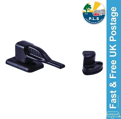 Caravan Stable Door Catch Stay Fastener Black Plastic Motorhome ...