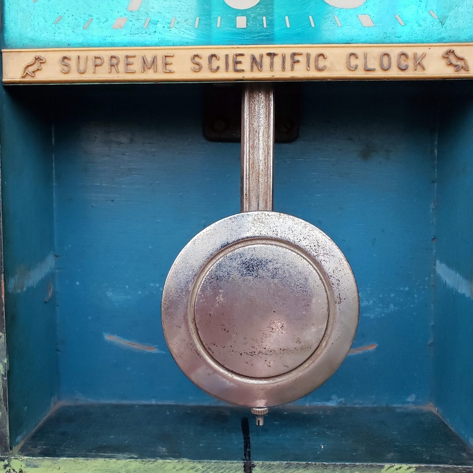 Antique Rare SUPREME SCIENTIFIC Collectible Clock Vintage Pendulum Wall ...