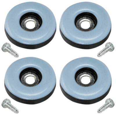 4x Teflon screw on plastic feet riser glide PTFE protection foot pad ...