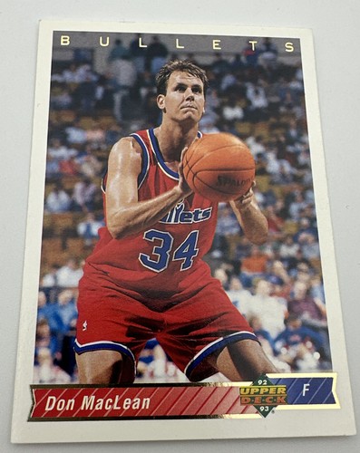 1992-93 Upper Deck Don Maclean Washington Bullets #408 | eBay