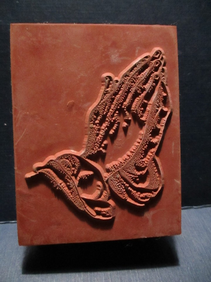 PRAYING HANDS RELIGIOUS PRAYER LOVE PRAY STAMPCRAFT RUBBER STAMP WOOD ...
