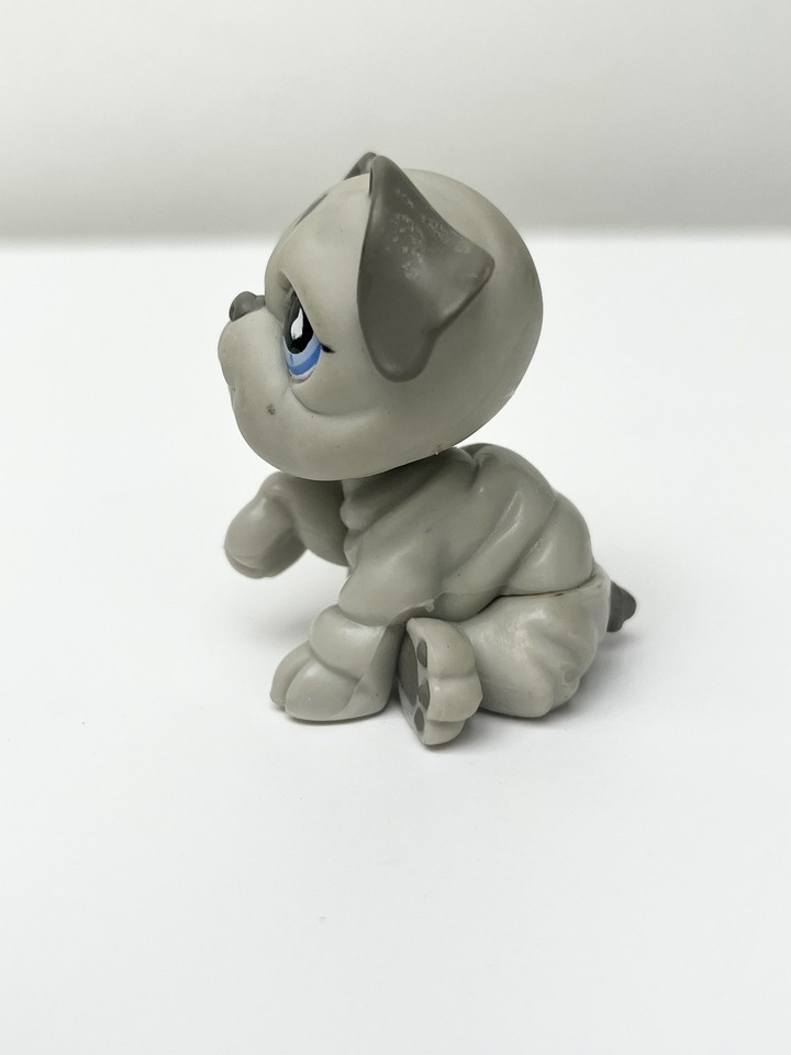 LPS Littlest Pet Shop Greyhound #508 Bulldog Blue Sportiest Eyes Dog ...