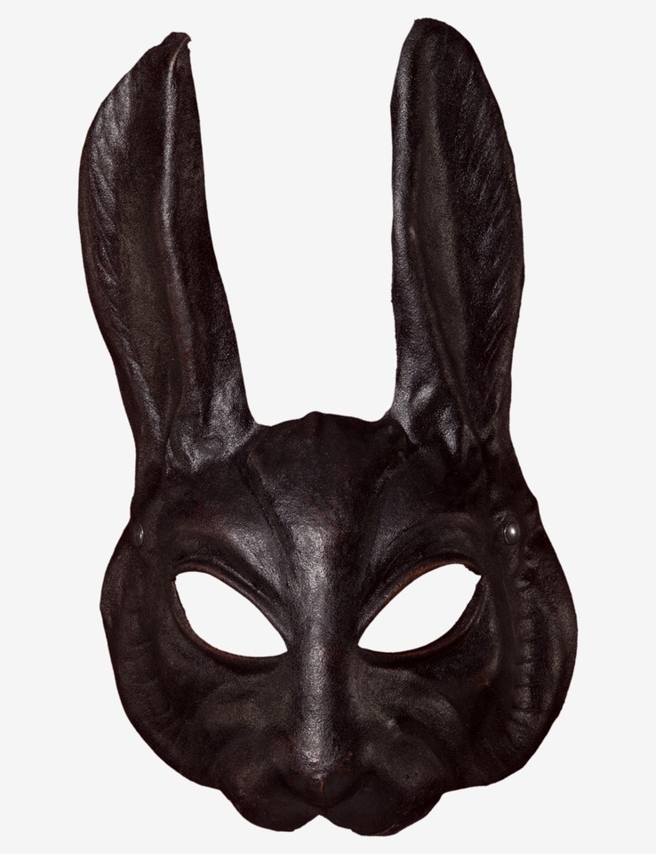 Venetian Mask Black Leather Rabbit Made In Venice, Italy! | eBay