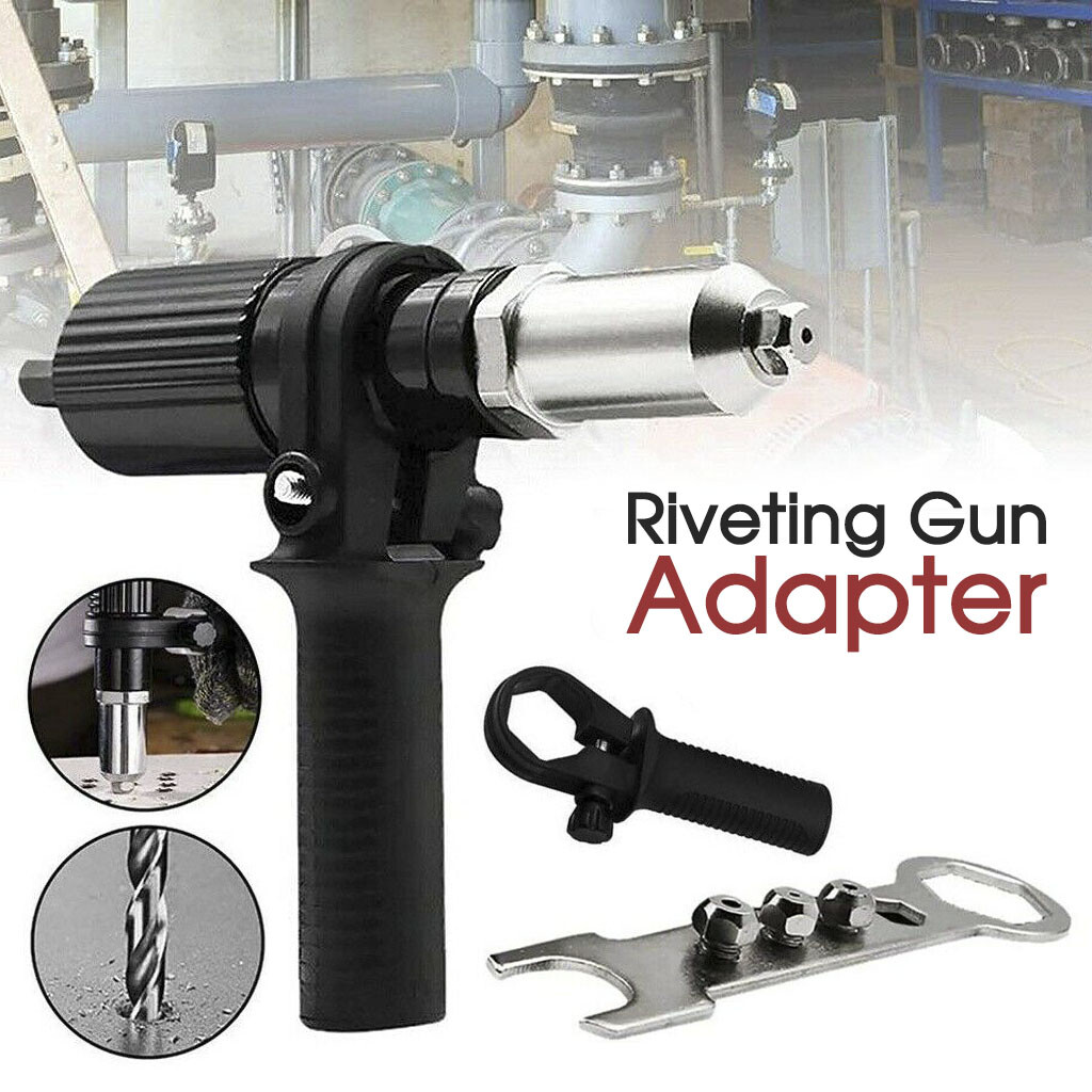 Electric Rivet Pop Gun Adaptor Cordless Drill Nut Riveting Riveter ...