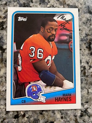 Mark Haynes Signed Denver Broncos Card 1988 Topps | eBay