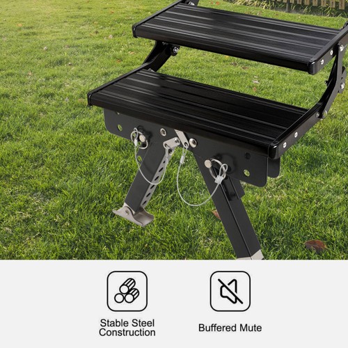 Portable Caravan Step Stabilizer Folding RV Ladder Support Camper ...