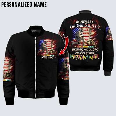 Personalized In Memory Vietnam Veteran War U.S Veteran Proud Bomber ...