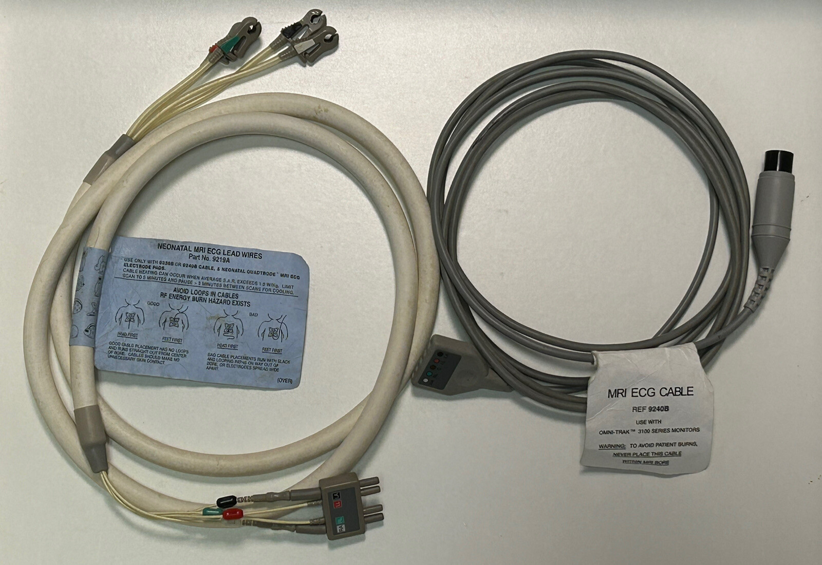 Invivo 9240B Trunk Cable w 9219A ECG Lead 4 Wire Neonatal MRI ...