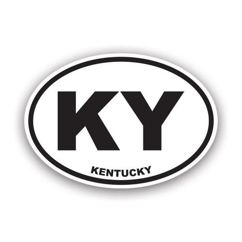 Kentucky Euro Oval Sticker Decal - Weatherproof - ky | eBay