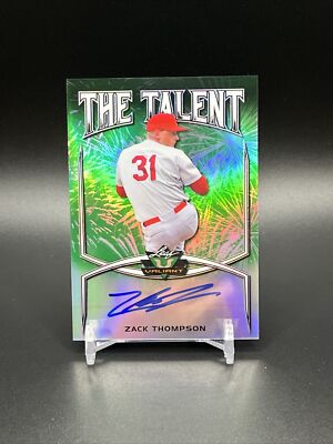 Zack Thompson AUTOGRAPH /99 Green Prismatic The Talent 2019 Leaf ...