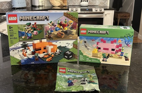 LEGO 66779 MINECRAFT Overworld Adventures + 21217 The Axolotl House ...