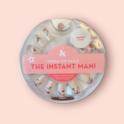 Olive & June Press-On Nails Instant Mani Short Floral Design 42 Count ...