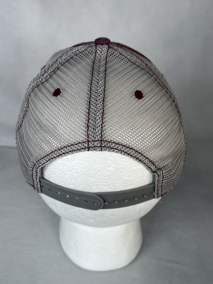 Jacobson Hat Co Minnesota Trucker Hat Burgundy Gray Mesh Distressed ...