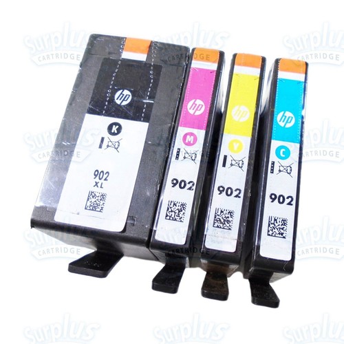 4pk Genuine HP 902XL Black & 902 Color | eBay