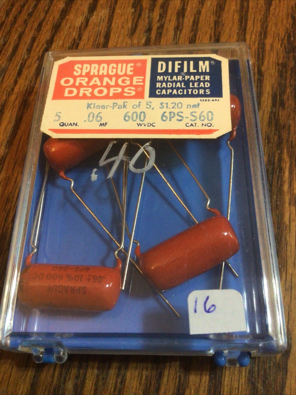 NOS Sprague Orange Drops,6PS-S60 Capacitors,box of 5 | eBay