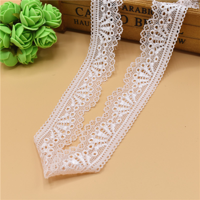 10 Yards stretch Lace Ribbon 30MM Lace Trim DIY Embroidered Net Lace ...