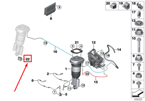 NEW BMW 5 TOURING G31 REAR SUSPENSION PROTECTION CAP 6889285 ...