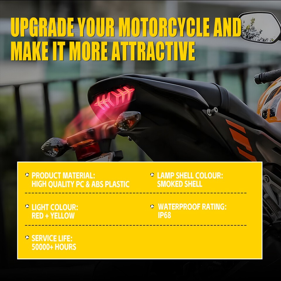 LED Brake Tail Light Integrated Turn Signal Lamp For Honda Grom 125 MSX ...