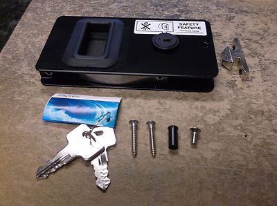 NEW SOUTHCO BOAT 5 1/4" BLACK SEALED SLIDING ENTRY DOOR LATCH LOCK MF ...