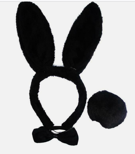 # Bunny Ears Headband Easter Bunny Ears Costume with Bowtie and Tail ...