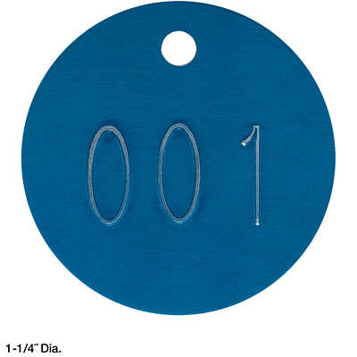 Round Blue Anodized Aluminum Tags 1-1/4" Dia. 3001-4000 | eBay