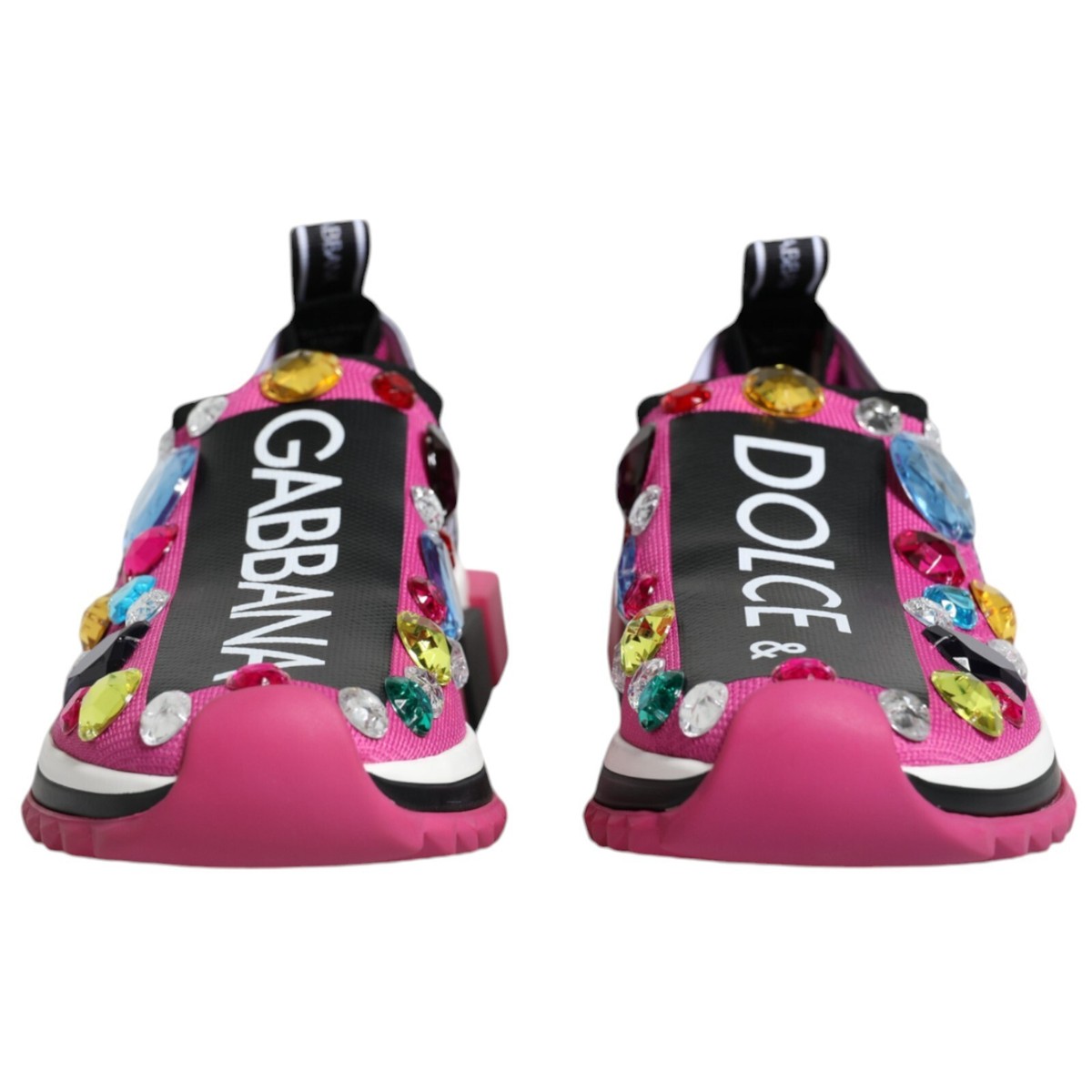 DOLCE & GABBANA Shoes Pink Sorrento Crystals Low Top DOLCE & GABBANA Shoes Pink Sorrento Crystals Low Top