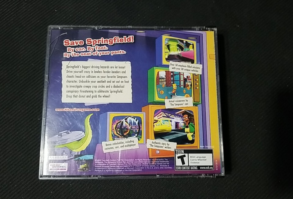 The Simpsons - Hit & Run, PC Game (Windows XP) | eBay