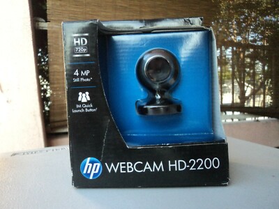 New HP HD-2200 Webcam 4MP 30fps 1280x720 USB 2.0 Great for Zooming NIB ...