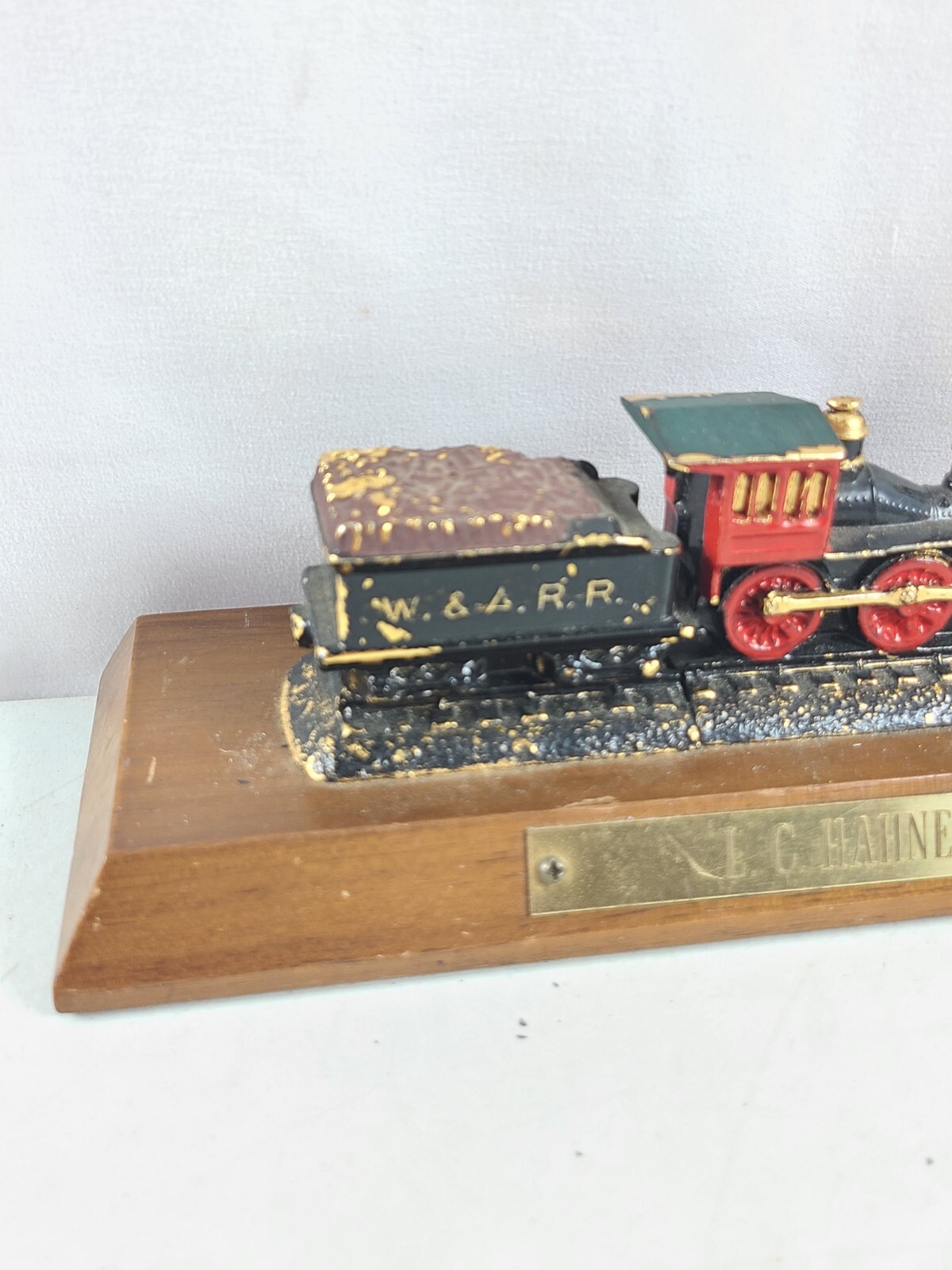 Vintage Western & Atlantic Railroad W.&A.R.R. Painted Brass Desktop ...