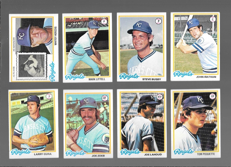 1978 TOPPS MLB BASEBALL KANSAS CITY ROYALS TEAM LOT OF 25,NO DOUBLES ...