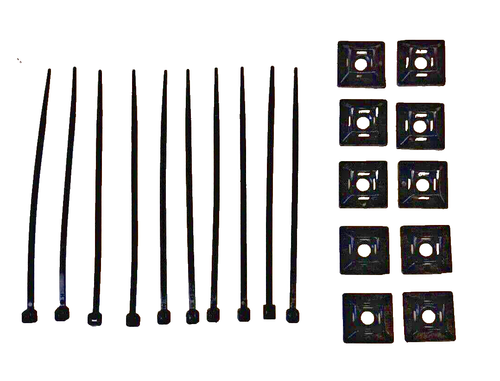 SELF ADHESIVE CABLE TIE BASE KIT PACK X10 FOR SECURING WIRING LOOM ...